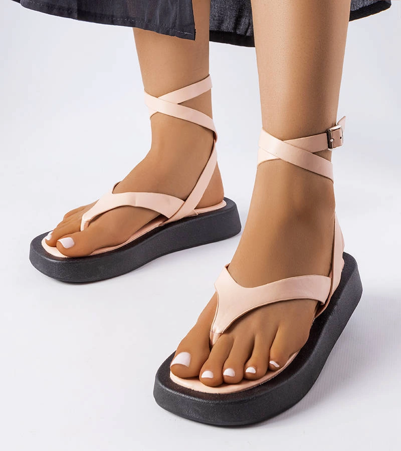 Béžové sandále na platforme Salt | Gemre obuv online