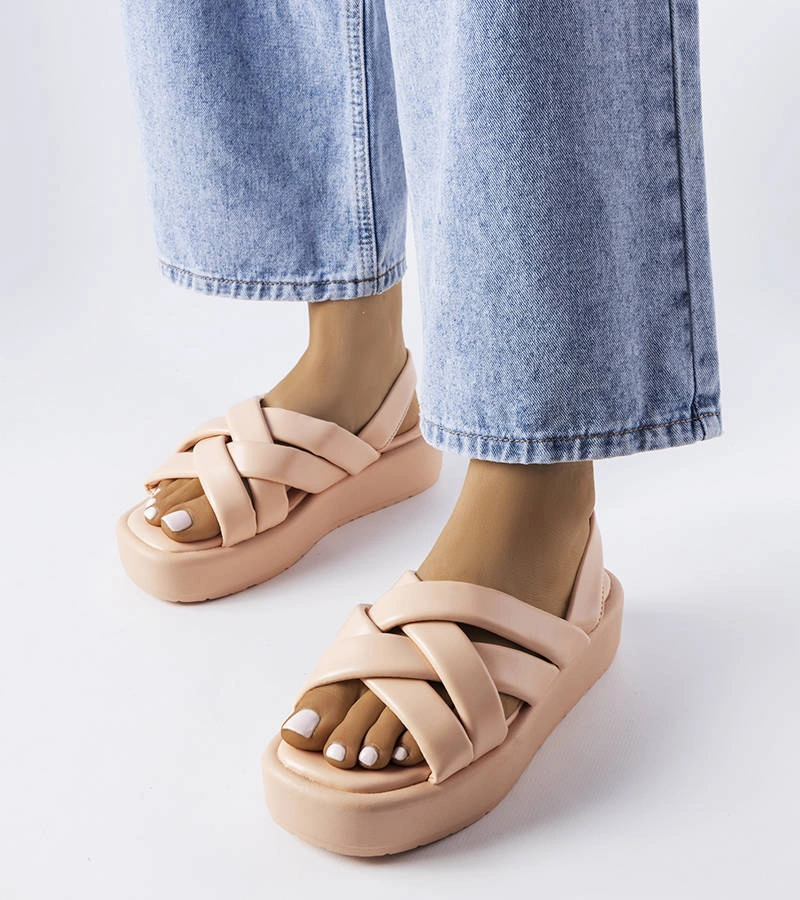 Ružové sandále na platforme Horseshoe | Gemre obuv online